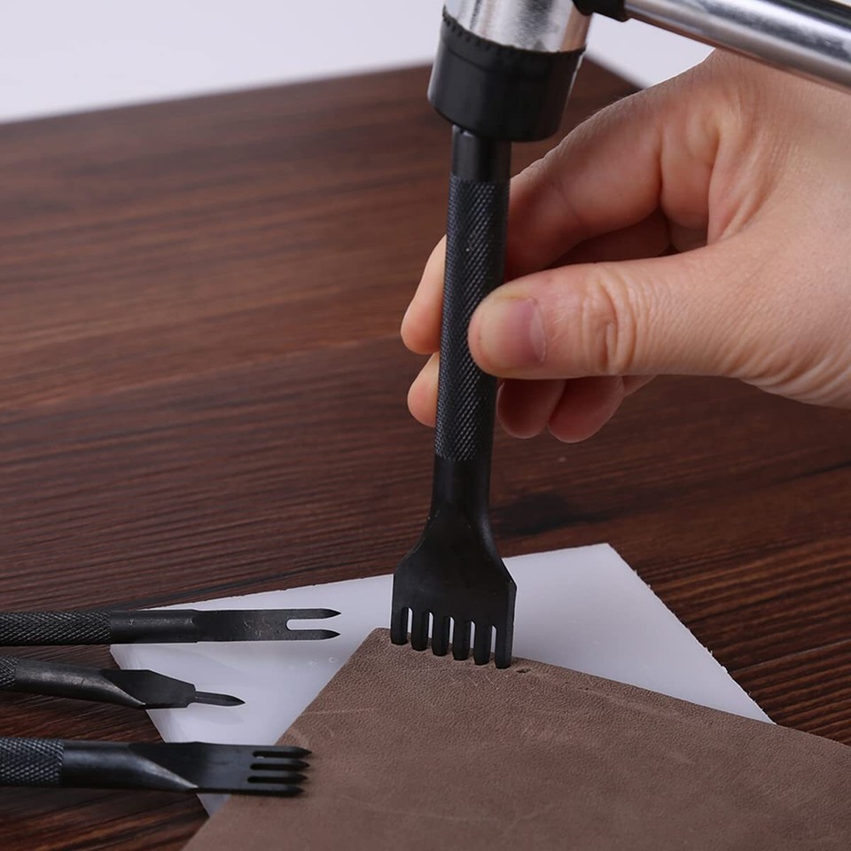 4X Leather Hole Punches Lacing Stitching Punche 1/2/4/6 Prong Leather ...