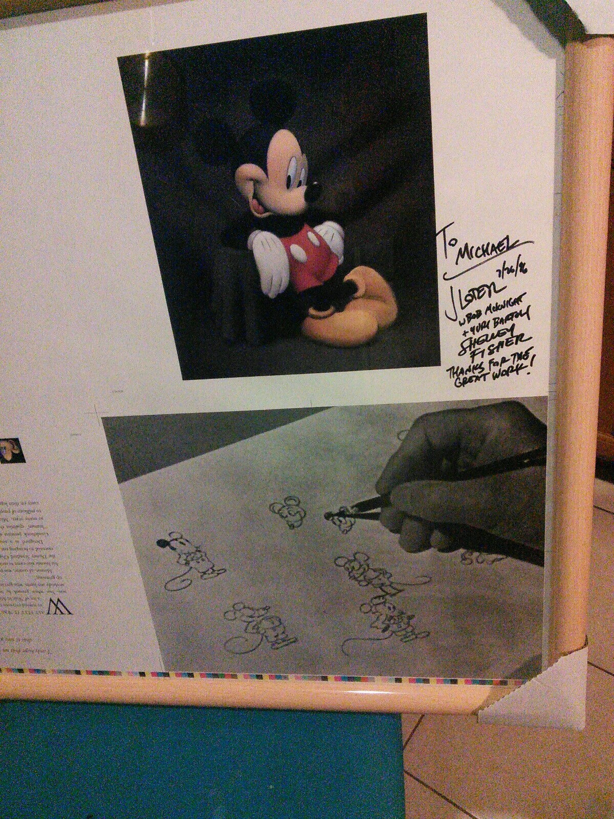 DISNEY RARE STANDARD CHARACTER GUIDEBOOK MICKEY/MINNIE PAGE SIGNED | eBay