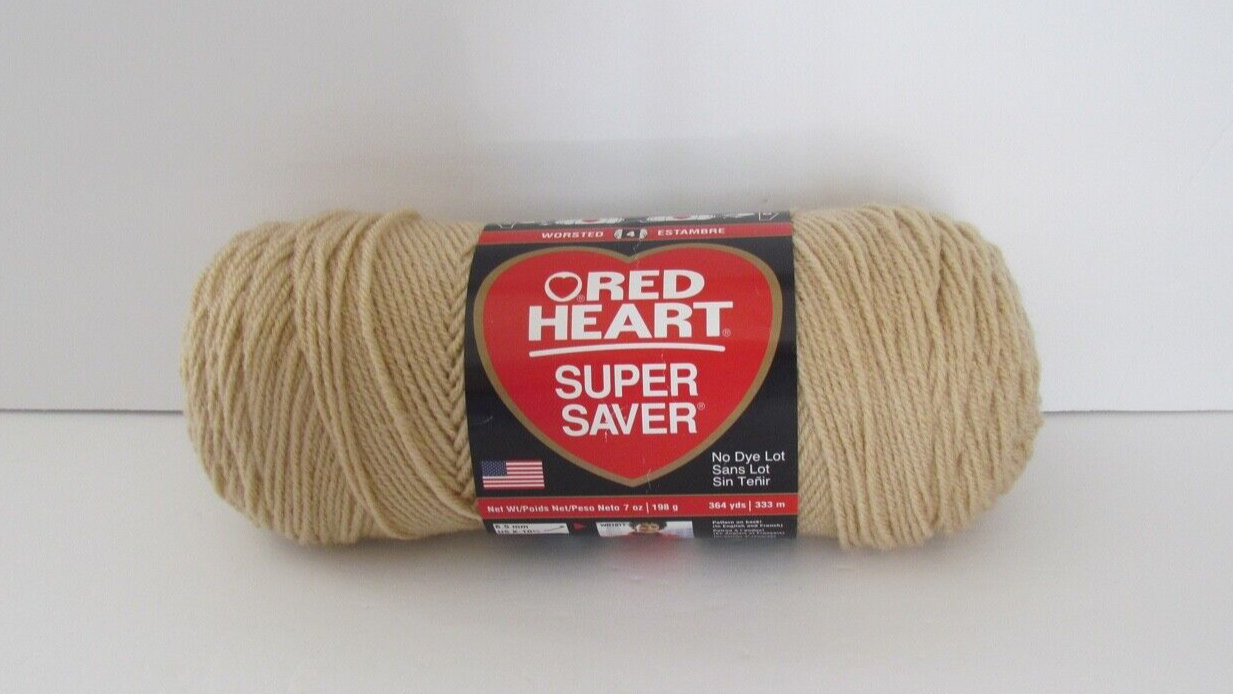 Red Heart Super Saver #0334 Buff Yarn, 7 oz., 364 Yards, NEW | eBay