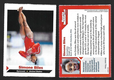 2014 Sports SI Kids SIMONE BILES Rookie Card, Girl Gymnastics GOAT ...