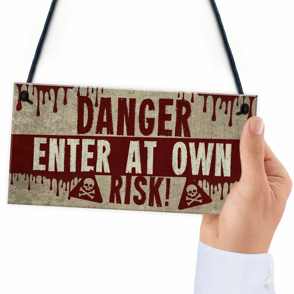 Keep Out Sign Hanging Door Sign For Boys Bedroom Man Cave Gamer Sign ...