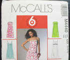 McCall's Pattern 4440 Misses Fitted Dress Two Lengths Size AAX (4-6-8 ...