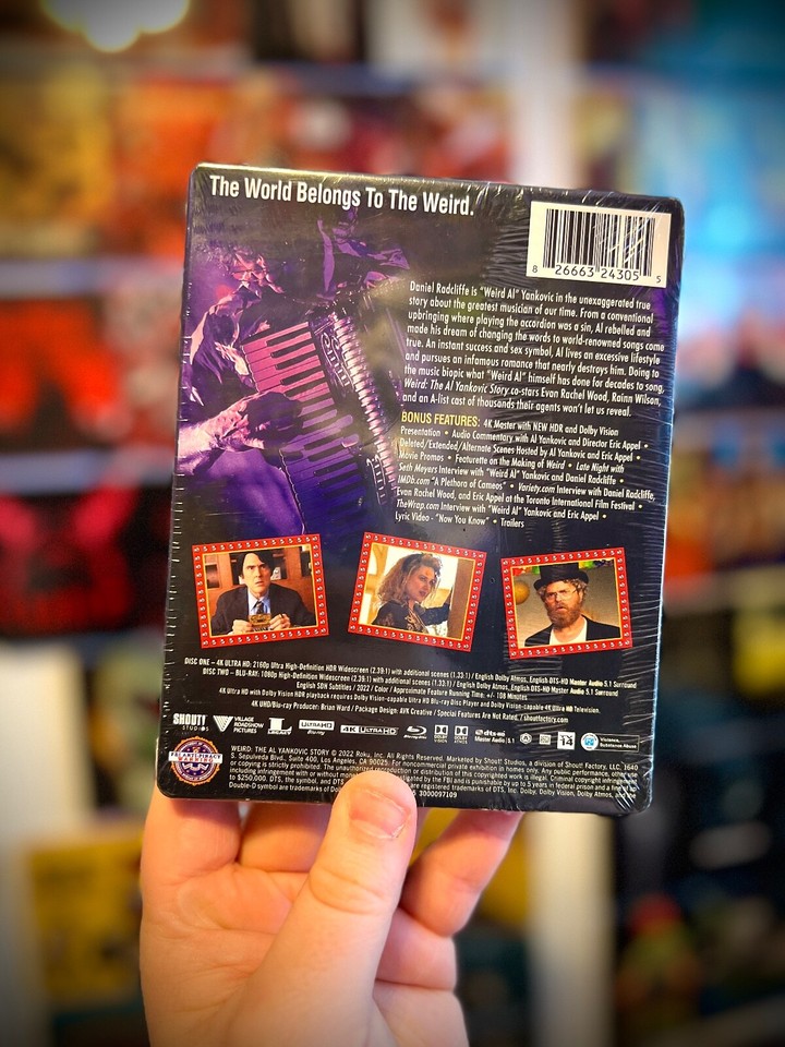 WEIRD: The Al Yankovic Story 4K UHD STEELBOOK (BRAND NEW, SEALED) Shout ...