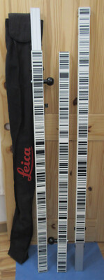 Leica 3 Section Aluminum Fiberglass Leveling Measure Staff Rod Stick w ...