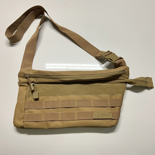 Highland Tactical Sling Bag Tan MOLLE Utility Waist Pack EDC Gear ...