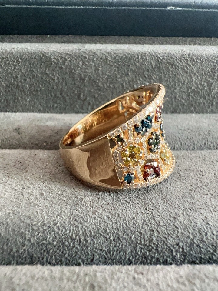 14K Yellow Gold Multi-Color Gemstone Ring Size 7 | eBay