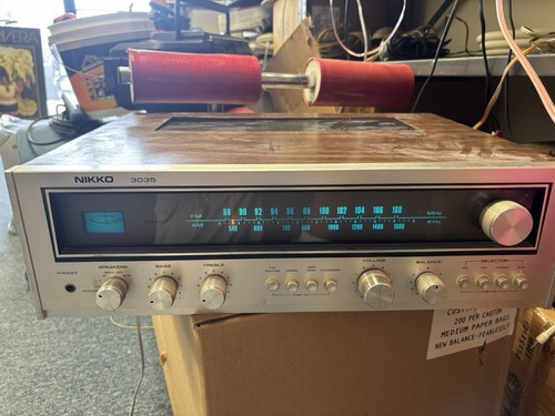 Vintage Nikko Model 3035 Stereo Receiver AM/FM Silver Faced Radio Hi-Fi ...