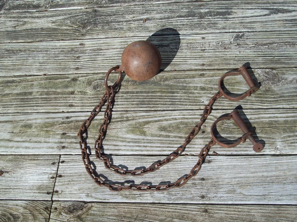 Ages Alcatraz Prison Cast Iron Ball & Chain, Leg Irons ~ Awesome ...