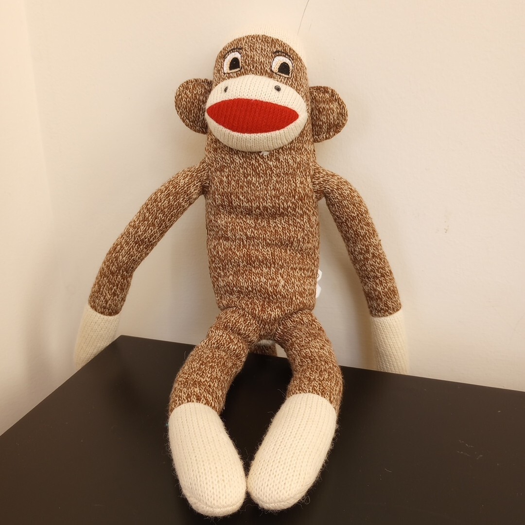 Street Players Sock Monkey 16" Plush Stuffed Animal Brown Beige Red 2010 | eBay