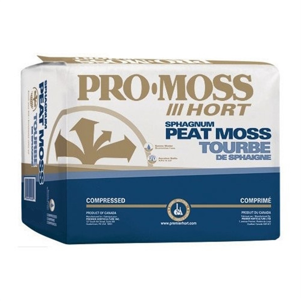 Premier Pro Moss Horticulture Compressed Sphagnum Peat Moss, 3.8 CF ...