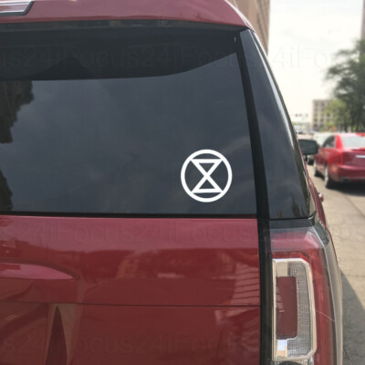 Climate Change Extinction Rebellion symbol vinyl camping decal car ...