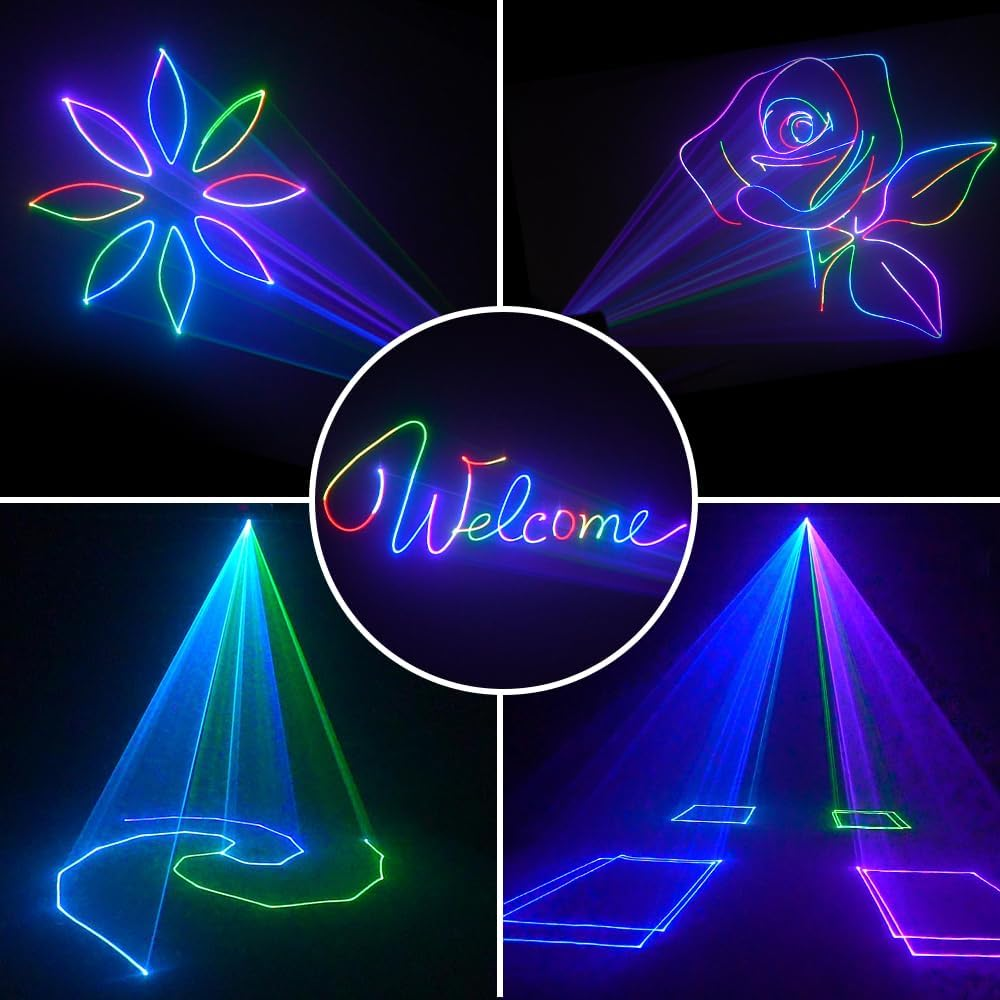 Laser Lights DJ Lights, Animation 3D Full Color Stage Laser Light Wi ...