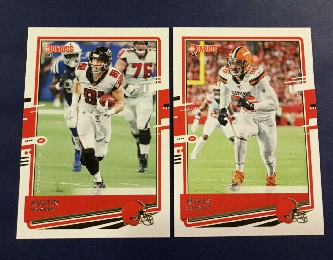 2020 Donruss #29 #75 AUSTIN HOOPER & MYLES GARRETT Cleveland Browns ...
