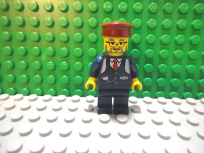 Lego mini figure Train Railway Conductor 4513 10133 | eBay