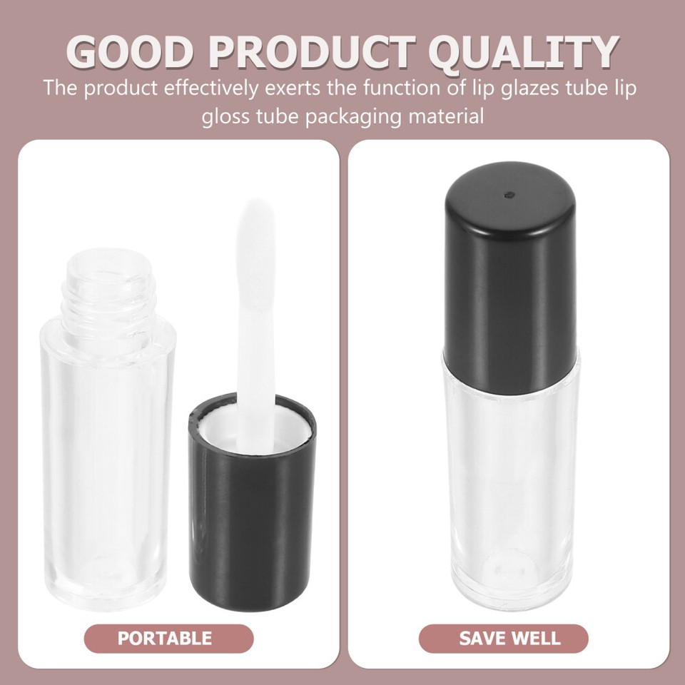 10 Pcs Lip Tubes Clear Lip Gloss Tube Refillable Container Lip Holder ...