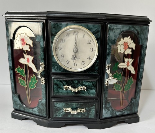 Vintage Eleco Jewelry Box/Dancing Ballerina Musical Quartz clock (Non ...