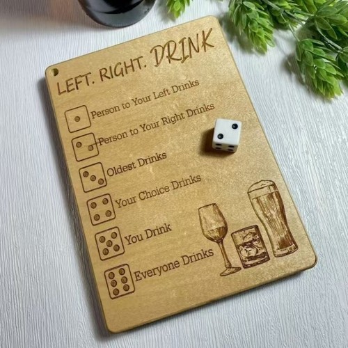 Left Right Drink Drinking Game Funny Drinking Game Friends Family Party ...