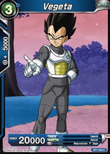 Light Play DBS:M Vegeta - BT1-038 - C Galactic Battle (BT01) DBS | eBay