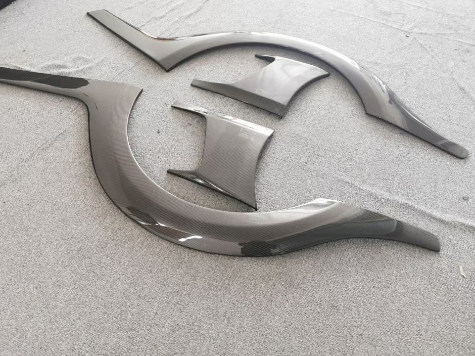 Carbon Fiber Silver Wide Body Kit Fender Flare Set For GTR R35 Special ...