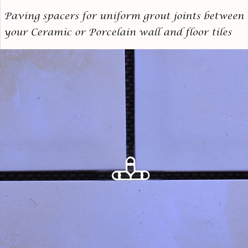 Paving Slab Spacers, 100Pcs Tile Spacers, T-Shape Plastic Hollow Tile ...