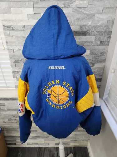 Rare Vintage Golden State Warriors NBA Hooded Puffer Starter Jacket ...
