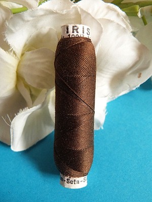 63BBIS/ Superb Pure Silk Natural Thread Bobbin "Iris" Zwicky Brown No ...