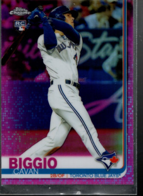 B3713- 2019 Topps Chrome Update Pink Refractors #42 Cavan Biggio ...