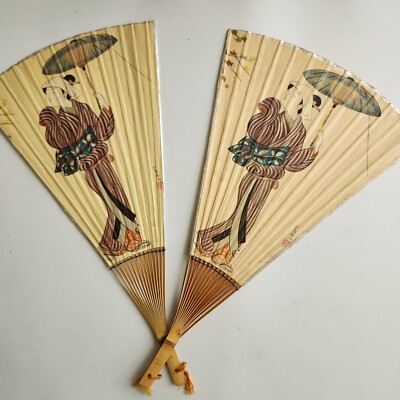 Vintage Steaks & Sukiyaki House Rice Paper Hand Fan Suehiro Asahi Japan ...