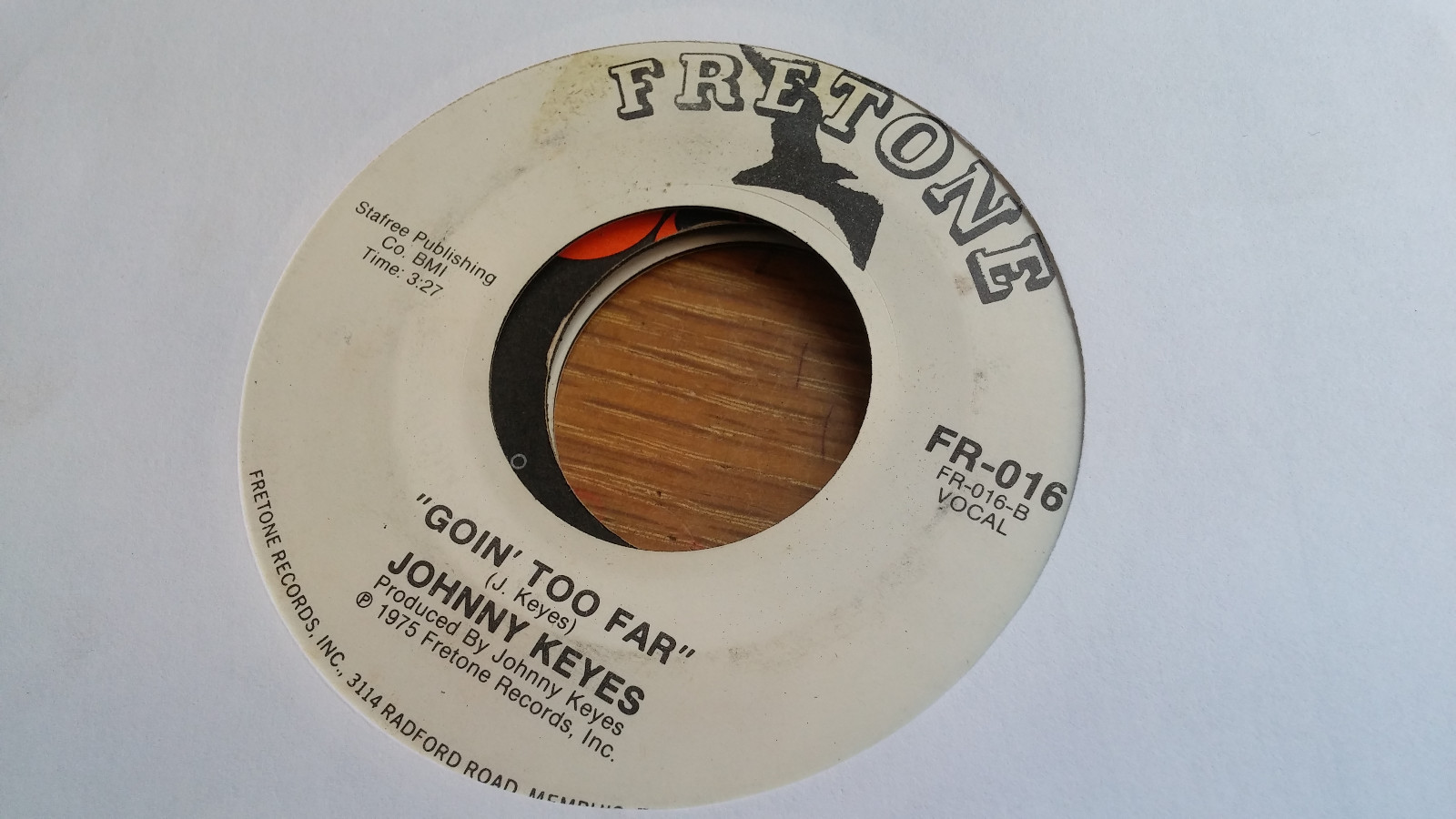 Johnny Keyes 45 Goin' too Far/A Scared Man Can't Northern Soul Memphis ...