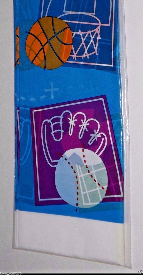 Sports Time Table Cover, Plastic Birthday Table Cloth, 48" x 88 ...