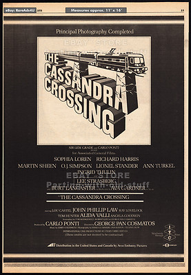 THE CASSANDRA CROSSING__Original 1976 Trade AD promo / poster__RICHARD ...