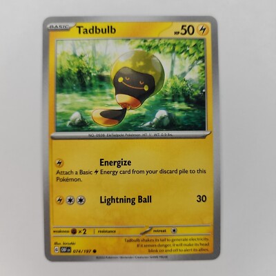 Tadbulb 74/197 Pokémon TGC Obsidian Flames | eBay