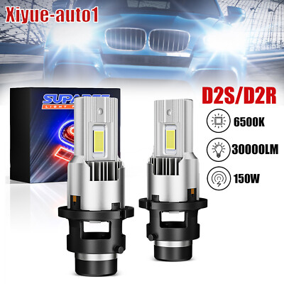 D2S D2R LED Headlight Bulb Kit 30000LM Replace HID Super White ...