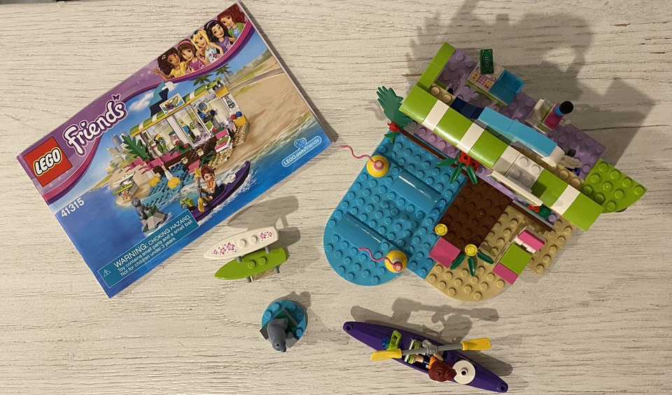 LEGO Friends Beach Bundle 41397 Juice Truck 41315 Surf Shop Complete ...