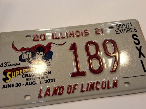 Metropolis Illinois Superman Special Events License Plate 2021#189 | eBay