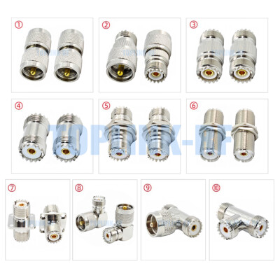 1x UHF PL-259 SO-239 Male Female to UHF Male Female RF Coax Connector ...