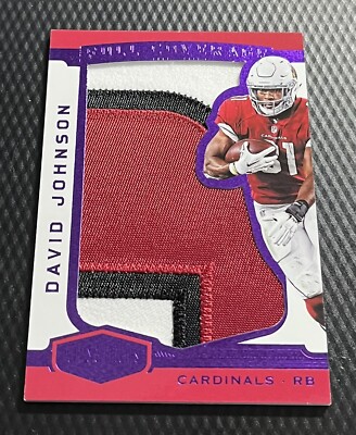 2018 Panini Plates Patches David Johnson Full Coverage Jumbo 3 Color ...