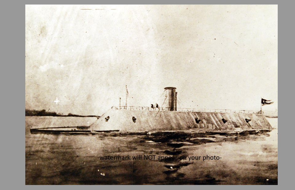 First Confederate Civil War Ironclad CSS Virginia PHOTO Iron Clad 1862 ...