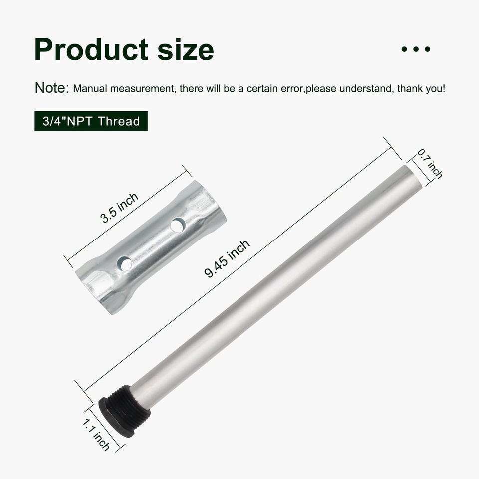 Rv Water Heater Anode Rod 2 Pack Rv Hot Water Tank Aluminum Anode Rod ...