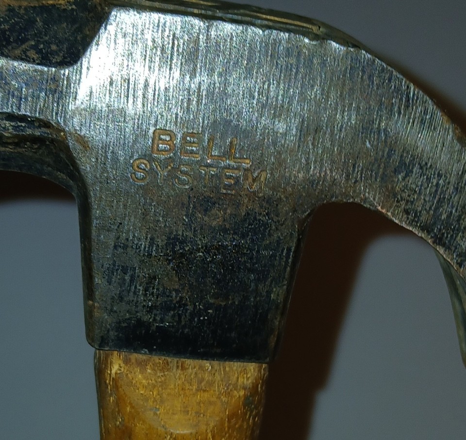 Rare Vintage Bell System Phone Company Curved Claw Hammer with Wood ...