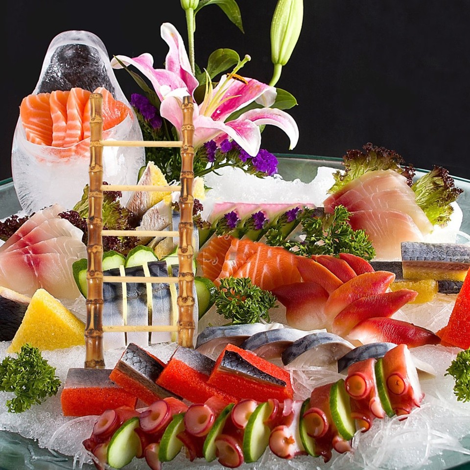 Sushi Dish Bamboo Ladder Decor Simulation Bamboo Ladder Sashimi Plate ...