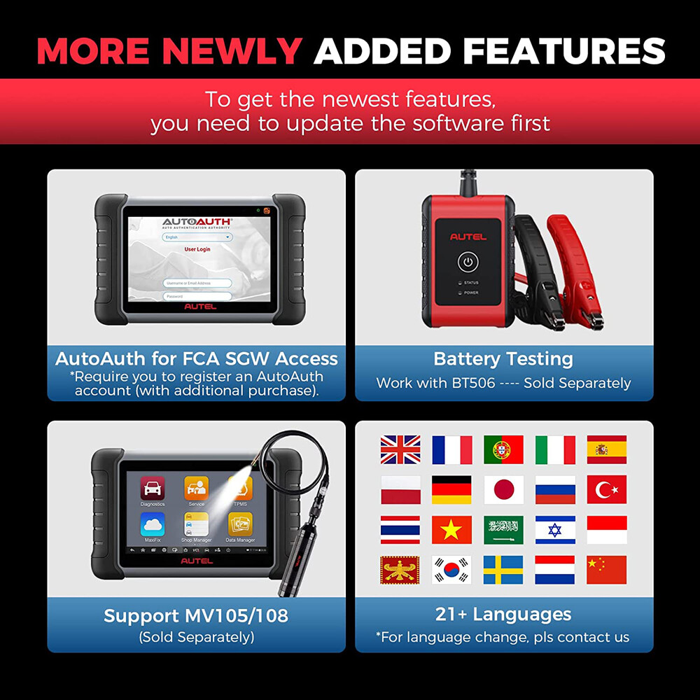 Autel MaxiCOM MK808S-TS MX808S-TS MK808TS PRO OBD2 Outils diagnostics ...