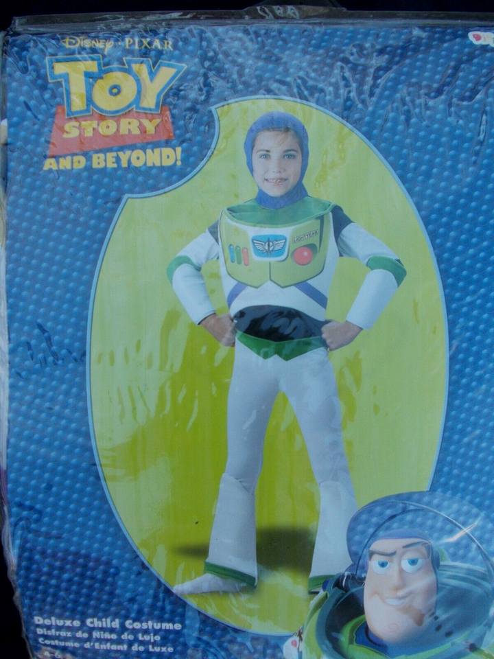 NOS! Pixar TOY STORY Deluxe BUZZ LIGHTYEAR Costume Bonus inflatable ...