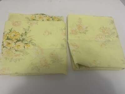 Vintage Pair Of Springmaid Yellow Floral Pillowcases | eBay