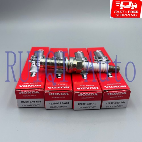 4PCS Genuine NGK 12290-6A0-A01 Spark Plug DILKAR8P8SY For Honda Civic ...