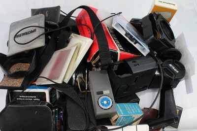 Assorted Camera Accessories Inc. Flashes, Converters & Filters Etc ...
