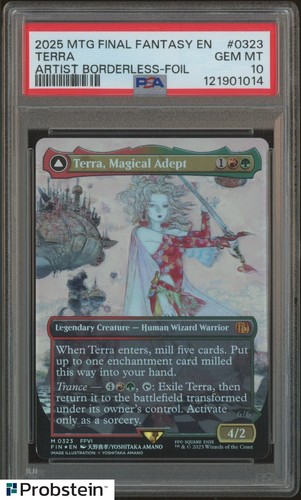 2025 MTG Final Fantasy E Artist Borderless Foil #0323 Terra PSA 10 GEM ...