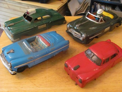 4 VINTAGE TIN ''FAT CARS'' JUNKYARD LOT | eBay