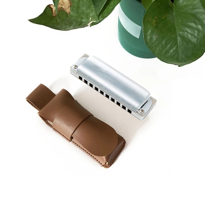 PU Leather Harmonica Container Soft Harmonica Storage Case for Single ...