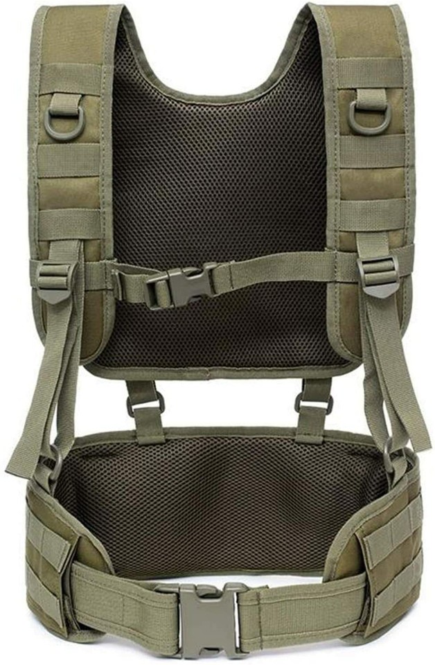 Tactical Padded Battle Belt with Detachable Suspender Straps for ...